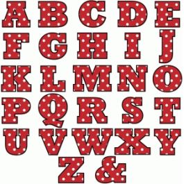 polka dot alphabet - printable