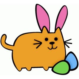 fat easter cat