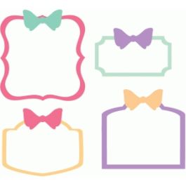 set of 4 bow labels