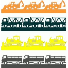 transport construction borders set 5