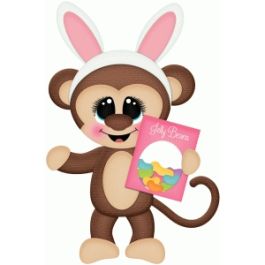easter monkey w candy
