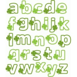 clover block outline alpha - lowercase