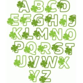 clover block outline alpha - uppercase