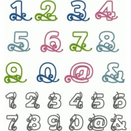 flourish block alpha - numbers punctuation