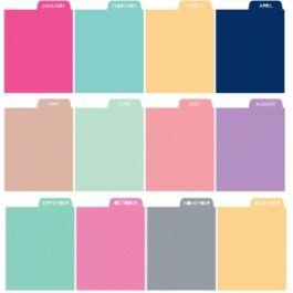 monthly tabbed journaling cards set