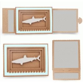 shark shadow box sliding card