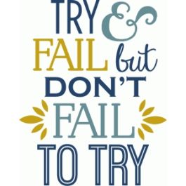 don't fail to try - phrase