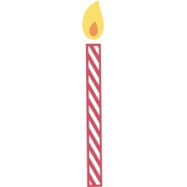striped birthday candle
