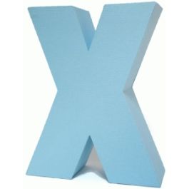 3d square letter block x