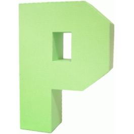 3d square letter block p