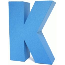 3d square letter block k