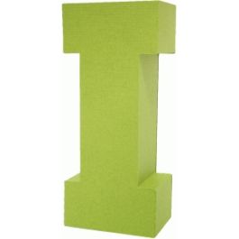 3d square letter block i