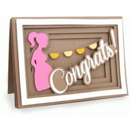 pregnancy shadow box card