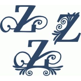 flourish monogram set - z