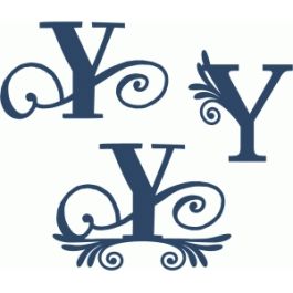flourish monogram set - y