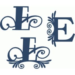 flourish monogram set - e
