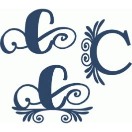 flourish monogram set - c