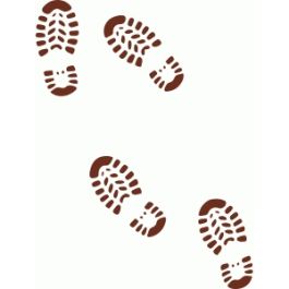 muddy shoe prints