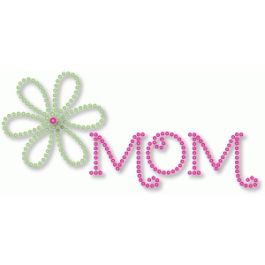 rhinestone - mom - flower