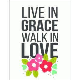 live in grace 3x4 quote card