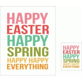 happy easter happy spring a2 card