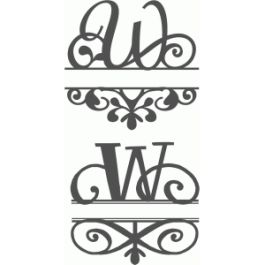split flourish monogram set - w