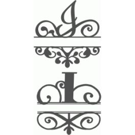 split flourish monogram set - i
