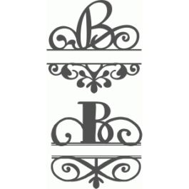 split flourish monogram set - b