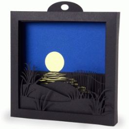 3d moonrise shadow box
