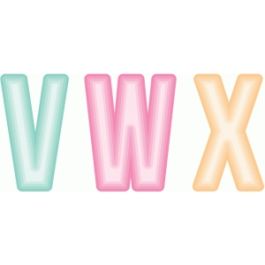 nested block alphabet - vwx