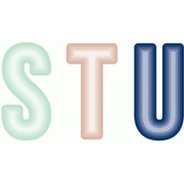 nested block alphabet - stu