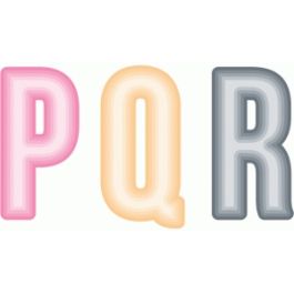 nested block alphabet - pqr