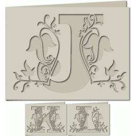 ivy leaf monogram card jkl