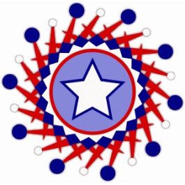 patriotic starburst shape