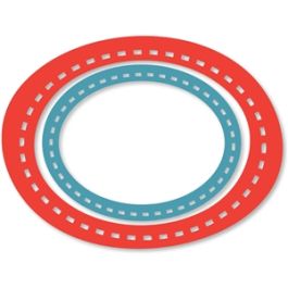 nested oval dashed frames