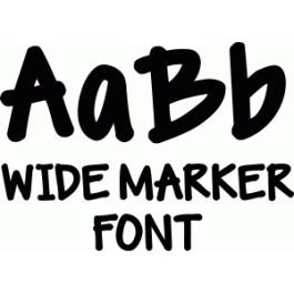 lw wide marker font