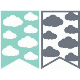 cloud banners set