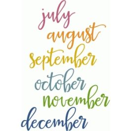 months script words july-december