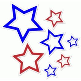 outlined stars w/offset bases