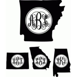 monogram elaborate script states A- Missouri Regular