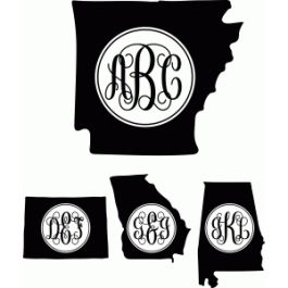 monogram basic script states A-Missouri Regular