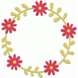 daisy chain garland frame papercut