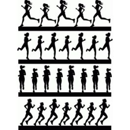 running woman borders set