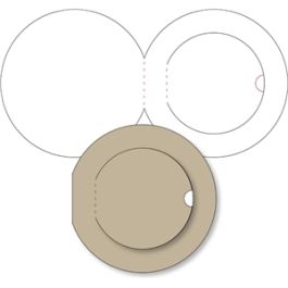 circle card base w/flap