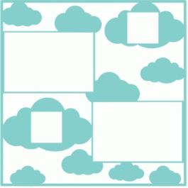 cloud scrapbook page template