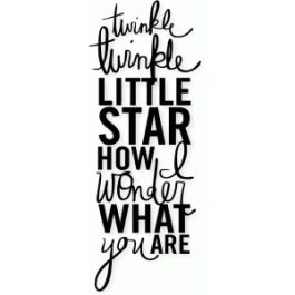'twinkle, twinkle little star' word art