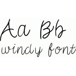 windy font
