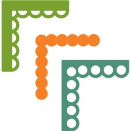 scallop photo corners