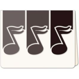 music note trio a6 card