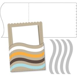 card: scallop wave rectangular